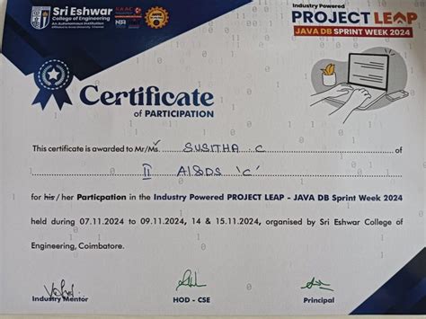 Java Databases Learning Projectleap Codingjourney Susitha C