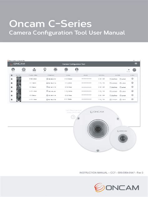 Fillable Online Installation And User Manual Camera Configuration Tool User Manual Fax Email