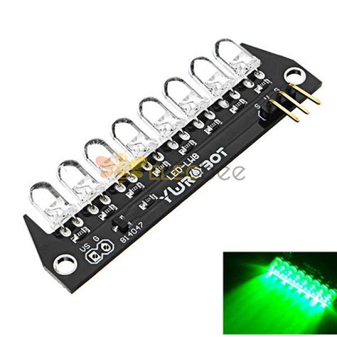 8 Bit 5mm F5 Bright Board Led Green Light Module For Arduino Products That Work With Official