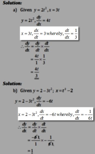 Differentiation Of Parametric Equations Math2ever™ Place To Learn Basic Mathematics