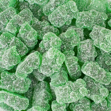 180 Pcs Green Candy Sugar Coated Gummy Bears 2 Lb Approximately 180