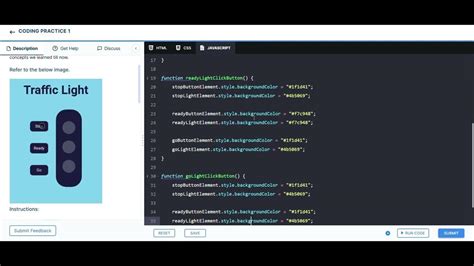 Javascript Coding Practice 1 Traffic Lights Nxtwave Ccbp 40 Youtube
