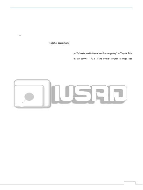 Value Stream Mapping Foundry Pdf Lean Manufacturing Business Process