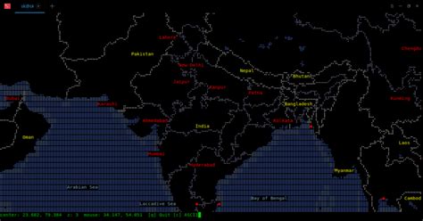 Mapscii The World Map In Your Terminal Ostechnix
