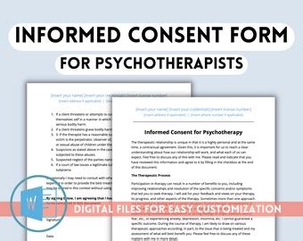 Informed Consent Lpc Etsy