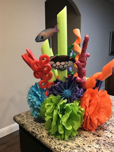 Diy Coral Reef Under The Sea Decorations Pool Noodle Crafts Coral Decor