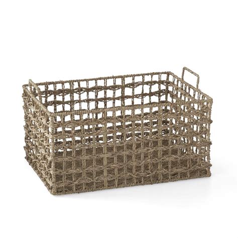 Rectangular Woven Grass Basket 975 Simply Mik And Mack