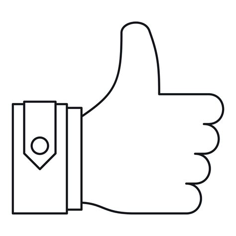 Thumbs Up Icon Outline Style 14865130 Vector Art At Vecteezy