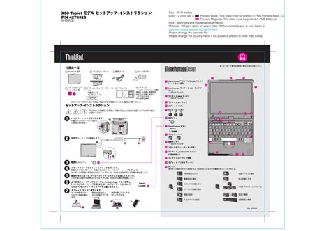LENOVO THINKPAD X60 TABLET SETUP MANUAL Pdf Download ManualsLib