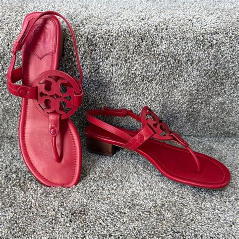 Tory Burch Shoes Tory Burch Red Leather Sandals Poshmark