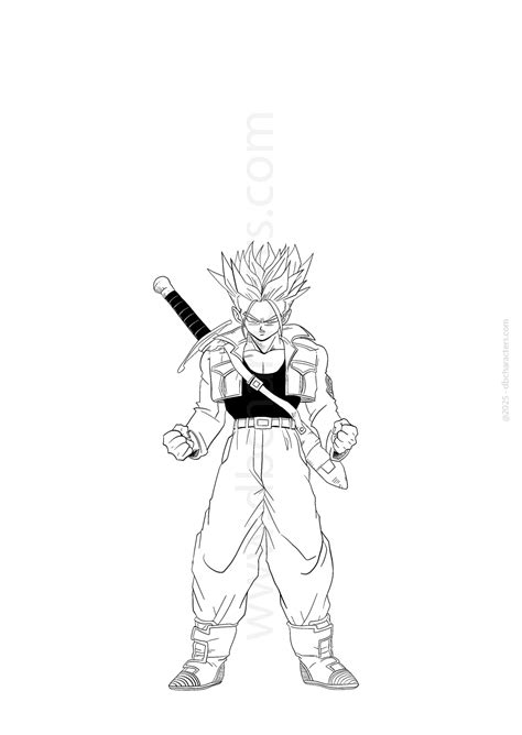 Future Trunks Dragon Ball Character Redrawn In Manga Style Dbcharacters