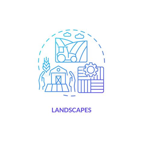 Landscapes Blue Gradient Concept Icon Stock Vector Illustration Of Concept Objective 273931965