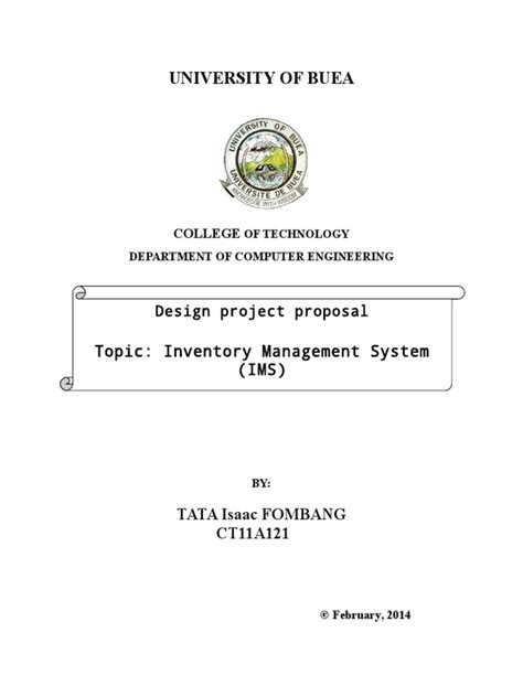 Inventory Management System Ims Project Proposal Pdf