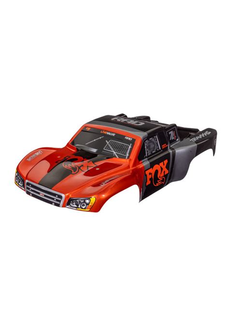 Traxxas 6849R Slash VXL 2WD Body Fox Hub Hobby