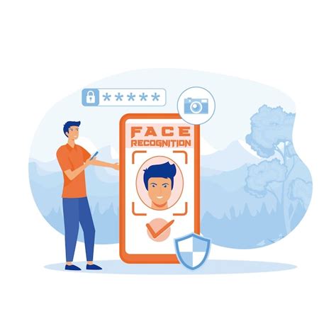 Premium Vector Face Recognition System Development Online Service Or