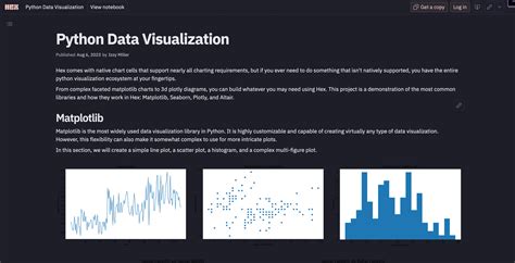 python data visualization with examples hex