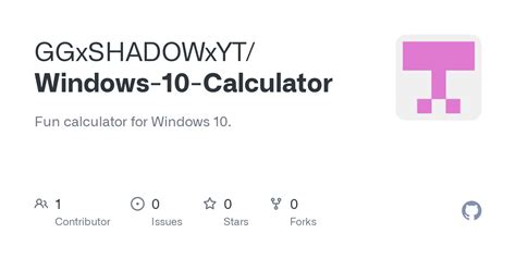 Github Ggxshadowxyt Windows 10 Calculator Fun Calculator For Windows 10