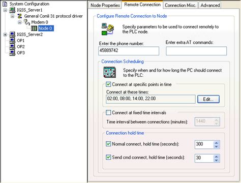 Remote Connection Parameters
