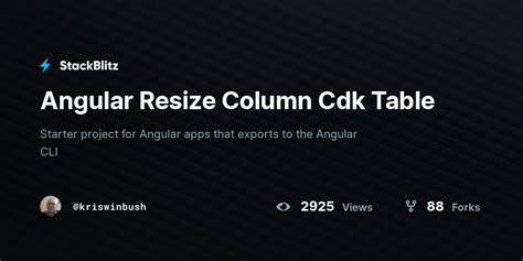 Angular Resize Column Cdk Table Stackblitz
