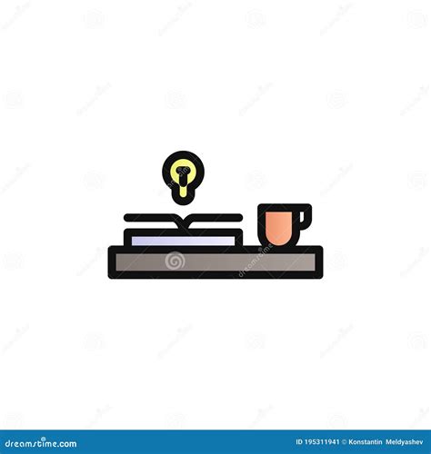 Book Cup Tea Idea Color Gradient Vector Icon Stock Illustration Illustration Of Literature