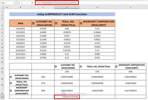 how to calculate portfolio variance in excel 3 methods