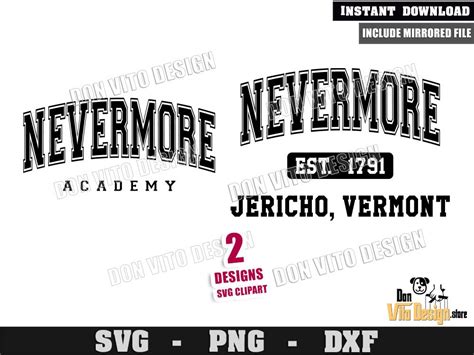 Nevermore Academy College Style Svg File For Cricut Silhouette Download