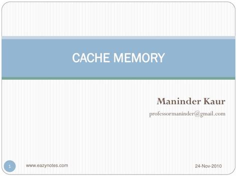 Ppt Cache Memory Powerpoint Presentation Free Download Id