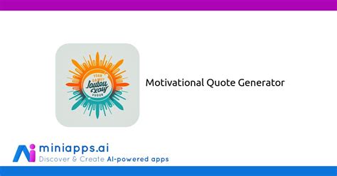 motivational quote generator free ai powered mini app miniapps ai