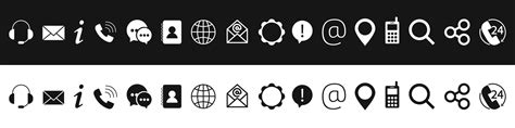 Premium Vector Website Set Icon Vector Contact Us Icon Set Web Icon