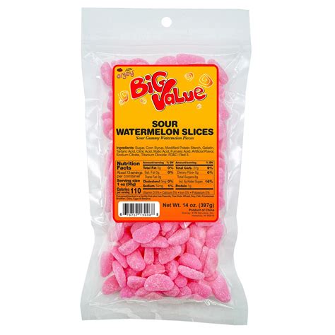 Big Value Li Hing Jumbo Sour Watermelon 14 Oz Enjoy Snacks