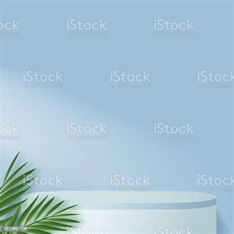 파란색 기하학적 3d 연단과 추상적 인 배경 벡터 일러스트레이션 3차원 형태에 대한 스톡 벡터 아트 및 기타 이미지 3차원 형태 강단 건설 플랫폼 Istock