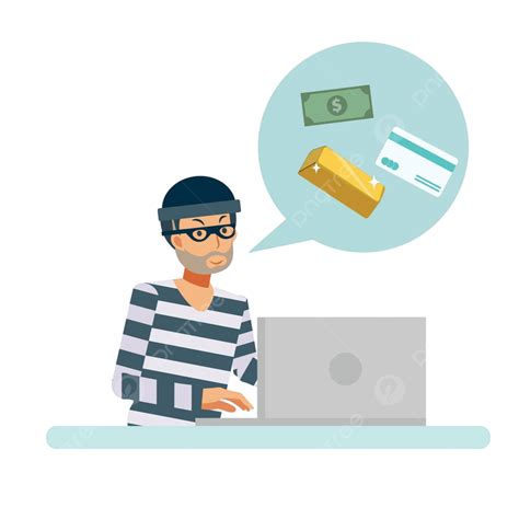 Hacker Stealing Money And Data With Flat Character Vector Template Download On Pngtree