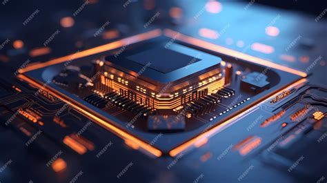 Premium Ai Image Microchip Or Microprocessor Hardware Engineering Futuristic Microchip
