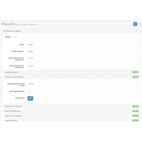 OpenCart OC3 Discounts Pack