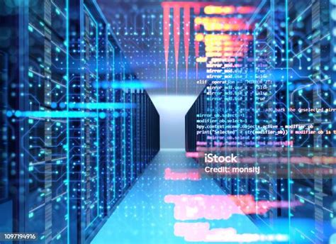 데이터 센터에 서버 랙 서버 룸 복도 3 차원 일러스트 레이 션 스폰서에 대한 스톡 사진 및 기타 이미지 스폰서 네트워크 서버 건축물 Istock