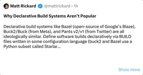Why Declarative Build Systems Arent Popular
