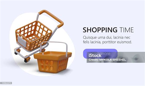 크고 작은 구매 3d 장바구니 및 카트 온라인 상점을 방문 할 시간 0명에 대한 스톡 벡터 아트 및 기타 이미지 0명 3차원 형태 Advertising Week