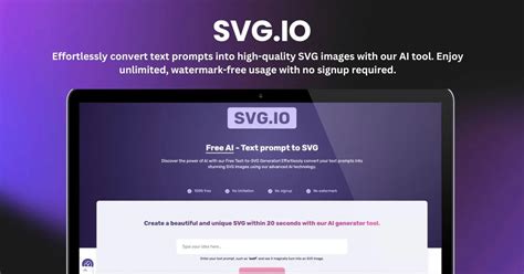 SVG IO AI Text To SVG Image Generator Features Pricing And Support