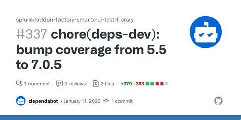 chore deps dev bump coverage from 5 5 to 7 0 5 by dependabot[bot