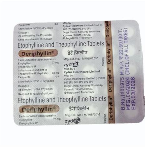100mg Deriphyllin Tablets At ₹ 19 Stripe Theocron In Mumbai Id 2854911266373
