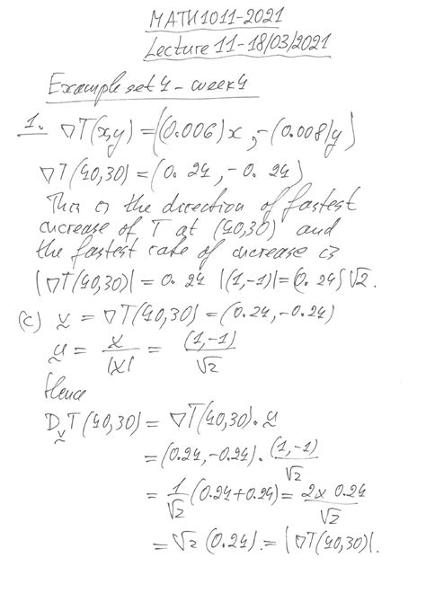 M1011 Notes L11 21 Math1011 Studocu