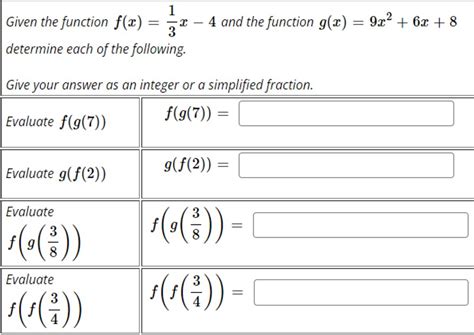 solved given the function f x 13x 4 ﻿and the function