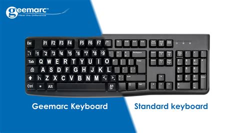 Standard Keyboard Black Geemarc Uk
