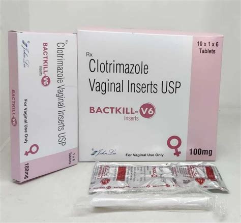 Bactkill V6 Clotrimazole Vaginal Inserts USP 100 Mg At Rs 55 Piece Canesten In Delhi ID