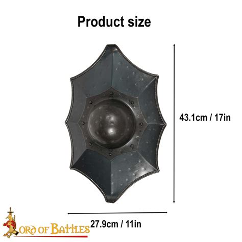 Medieval Talhoffer Buckler Shield Fencing Natural Finish