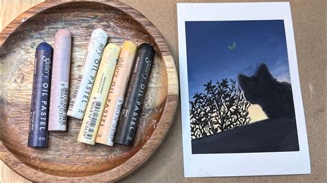 지붕위 고양이 🐈 오일파스텔그림 그리기 초보 Oil Pastel Drawing Youtube