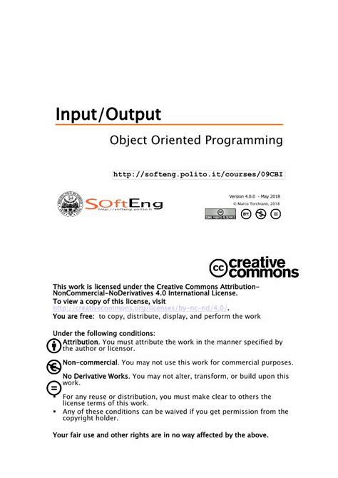 Pdf Inputoutput Polito · 2018 6 7 · Class Diagram0byte Vs Char