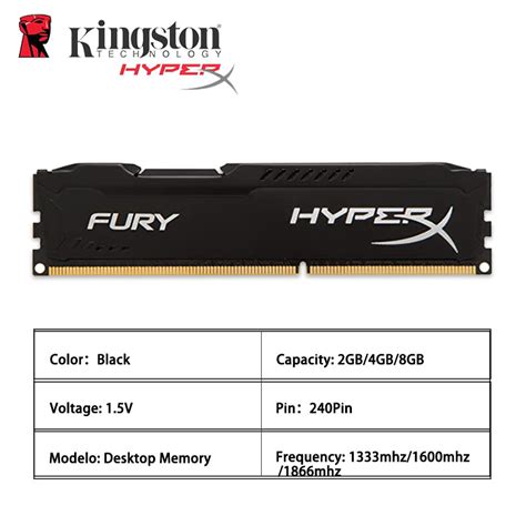 Kingston Hyperx Fury Ddr3 Desktop Ram 4gb 8gb Dimm Ram 1333mhz 1600mhz 1866mhz 1 5v Game Memory