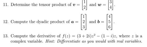 Solved Determine The Tensor Product Of V And Chegg