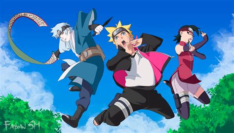 Hintergrundbild Für Handys Naruto Animes Sarada Uchiha Boruto